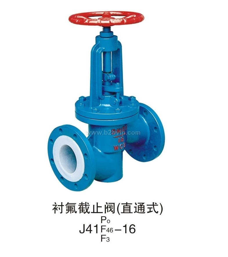 耐氟隆衬氟截止阀J41F46-16C（直通式）_截止阀_阀门_机械及行业设备_供应_商贸通_全球b2b电子商务贸易平台_国际企业网